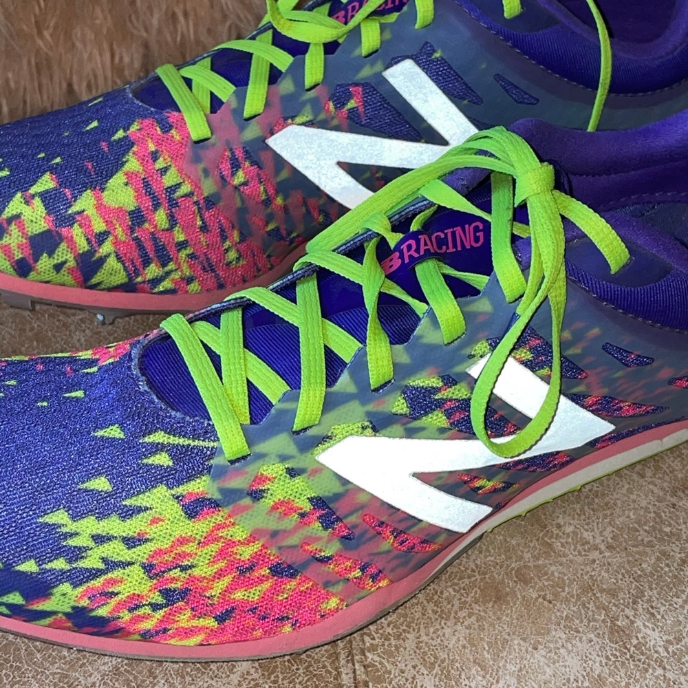 New Balance Md500 Neon Racing Track Shoes Sz 9.5 - Gem